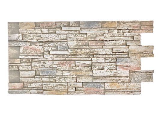 Cream Frost Faux Stacked Stone Dry Stack Select Interlock Wall Panels