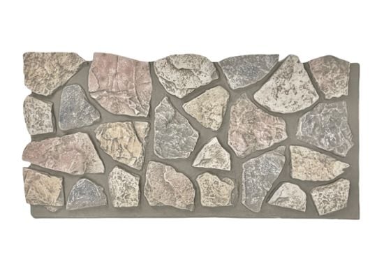 Cream Frost Faux Random Rock Wall Panels - Interlocking Fit