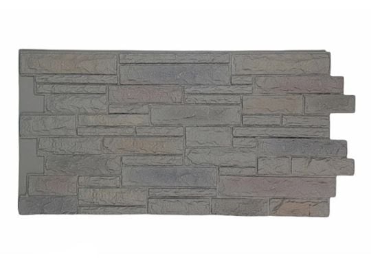 Natural Gray Faux Carved Stone Wall Panels - Interlocking Fit