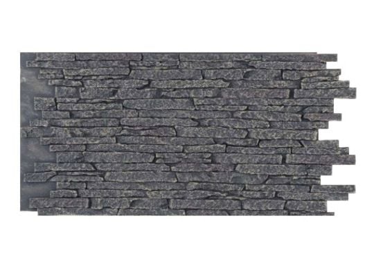 Gray Faux Stacked Stone Interlocking Wall Panels
