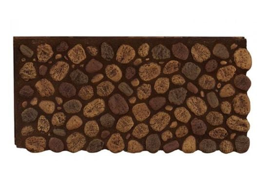 Large Natural Tan Faux Riverstone Wall Panels - Interlocking Fit