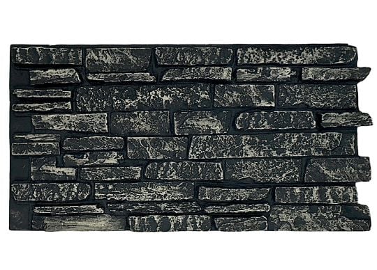 Light Gray Faux Appalachian Stone Wall Panels with Interlocking Design
