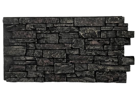 Gray Faux Carolina Stone Wall Panels - Interlocking Fit