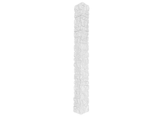 Carved Stone- Corner- White