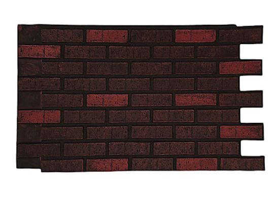 Dark Brick Dark Grout Faux Contemporary Brick Interlocking Wall Panels