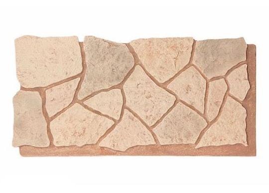 Light Tan Faux Fieldstone Wall Panels - Interlocking Fit