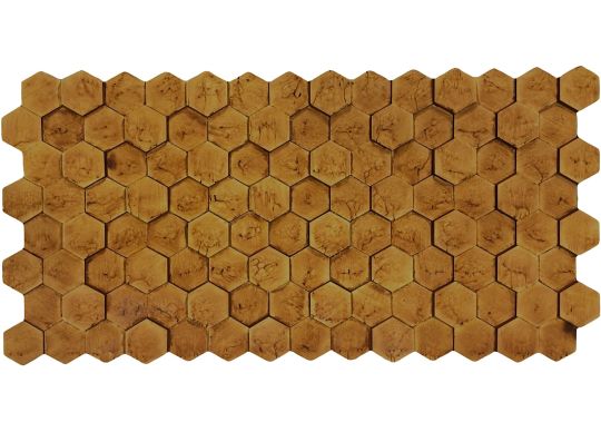 Tan Faux Hex Wood Wall Panels
