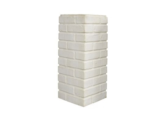 Unfinished Faux Historic Brick Architectural Corner Piece