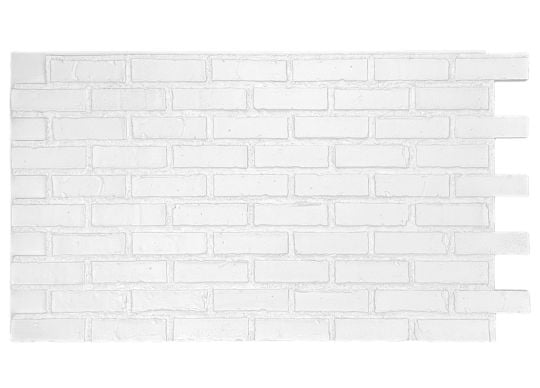White Faux Historic Brick Interlocking Wall Panels