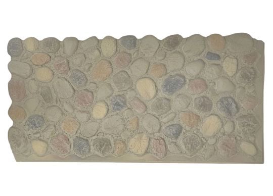 Large Natural Gray Faux Riverstone Wall Panels - Interlocking Fit