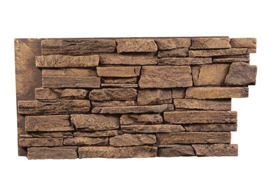 Tan Faux Ledgestone Wall Panels - Interlocking Fit