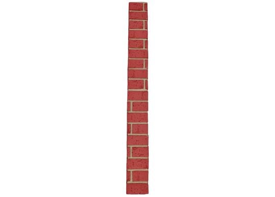 Modern Brick Ledger Red with Gray Grout