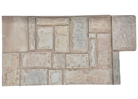 Rose Frost Faux Quarry Stone Wall Panels - Interlocking Fit