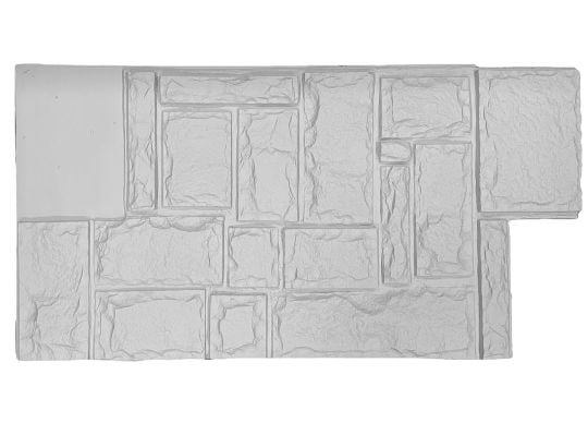 Silver Gray Faux Quarry Stone Wall Panels - Interlocking Fit