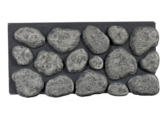 Light Gray Faux River Rock Wall Panels - Interlocking Fit