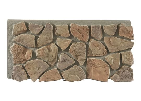 Burnt Orange Faux Random Rock Wall Panels - Interlocking Fit