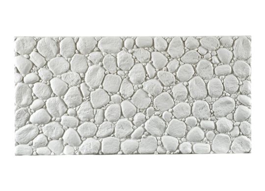 Large White Faux Riverstone Wall Panels - Standard Fit