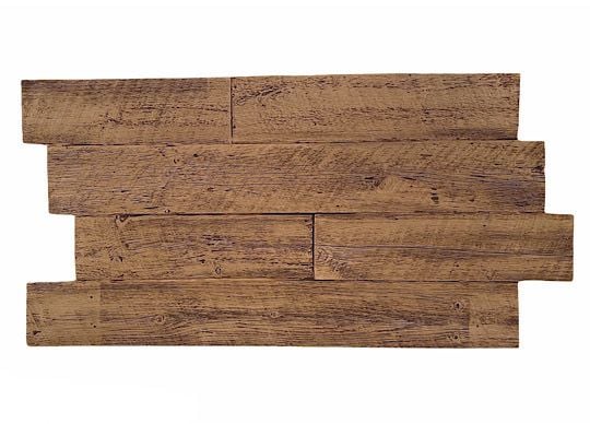Cedar Brown Rustic Barnwood Interlocking Faux Wall Panels