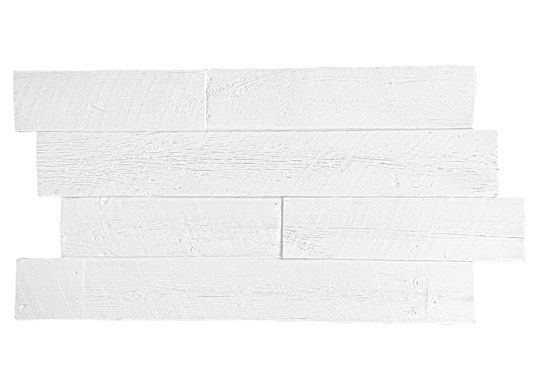 White Rustic Barnwood Interlocking Faux Wall Panels