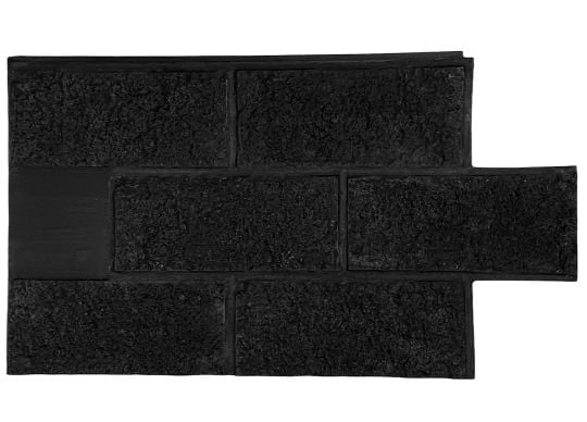 Split Face Block- Interlock - Black