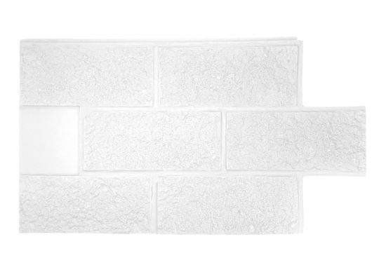 Split Face Block- Interlock - White