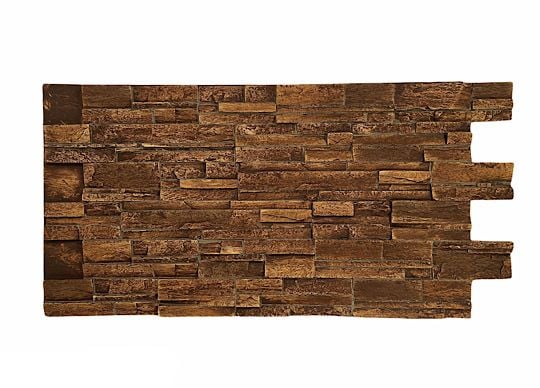 Tan with Gray Grout Faux Stacked Stone Dry Stack Select Interlock Wall ...