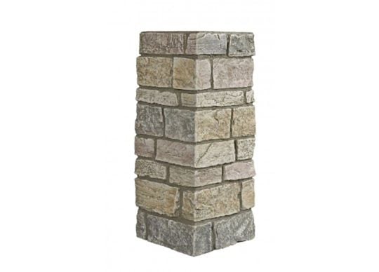 Cream Frost Faux Stonewall Architectural Corner