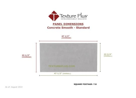 concrete panel dimensions