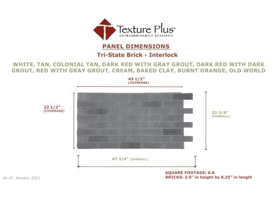 interlocking bricks size