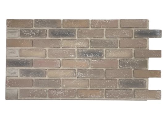 Colonial Tan Faux Tumbled Brick Interlocking Wall Panels