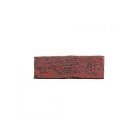 Dark Red Brick with Gray Grout Faux Rustic Single Wall Panel