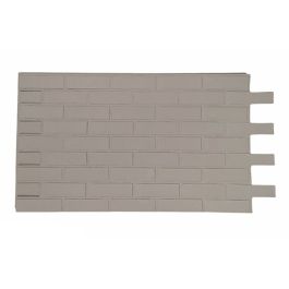 Natural Gray Faux Smooth Brick Interlocking Wall Panels