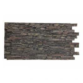 Gray Faux Cliff Stone Wall Panels - Interlocking Fit